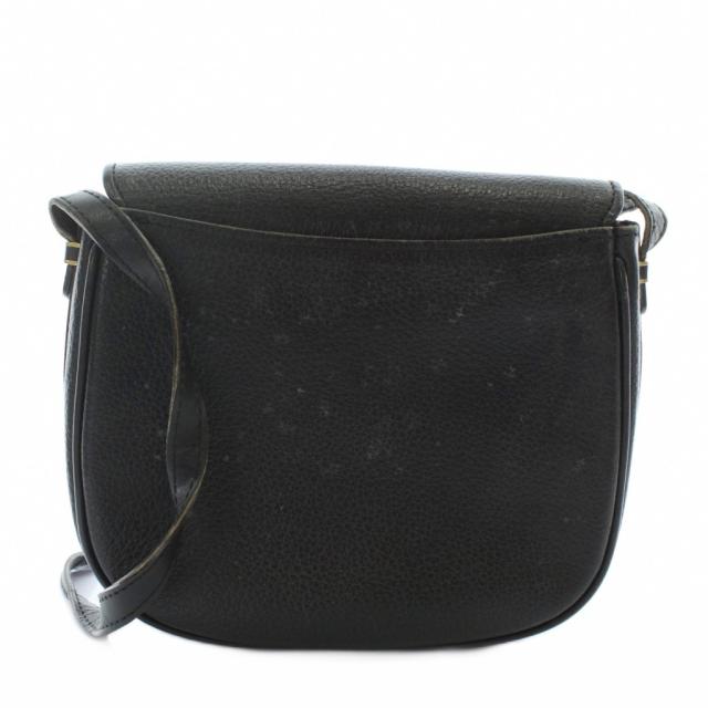 【中古】バーバリーズ Burberrys ショルダーバッグ レザー 内側ノバチェック ロゴ 黒 ブラック /XZ ■GY11 レディース