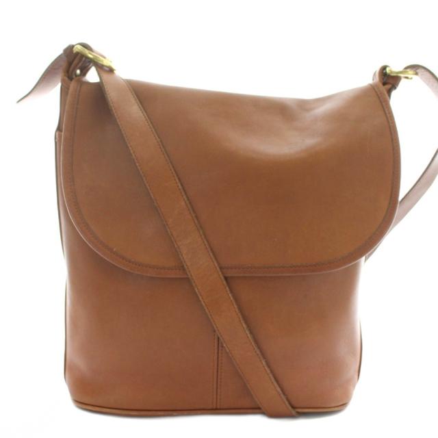 【中古】コーチ COACH オールドコーチ USA製 4115 ショルダーバッグ クロスボディ レザー 茶 メンズ レディース