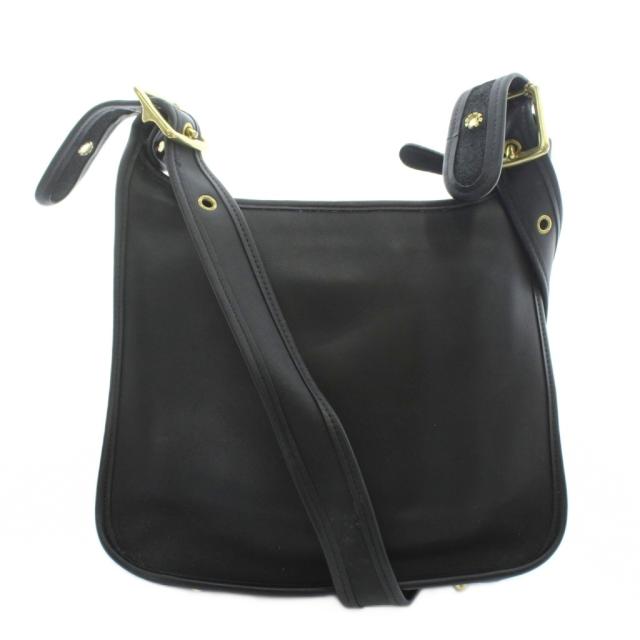 【中古】コーチ COACH オールドコーチ 9966 USA製 ショルダーバッグ レザー クロスボディ 斜め掛け 黒 ブラック