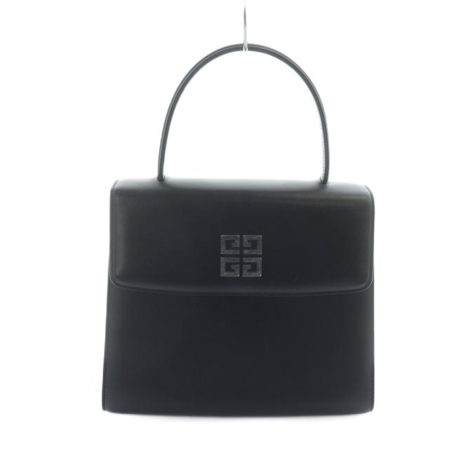 【中古】ジバンシィ GIVENCHY ハンドバッグ フォーマル ロゴ レザー 黒 ブラック ■GY18 /MQ レディース