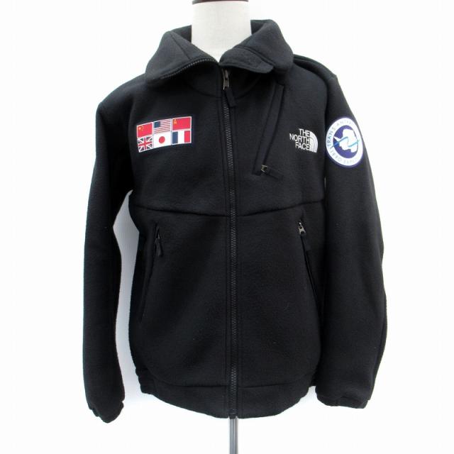 【中古】ザノースフェイス トランスアンタークティカ フリースジャケット ロゴ刺繍 XL 黒 ブラック NA72235