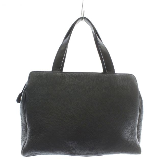 【中古】バーバリーズ Burberrys ハンドバッグ トート レザー 内側ノバチェック ロゴ ゴールド金具 黒 ブラック