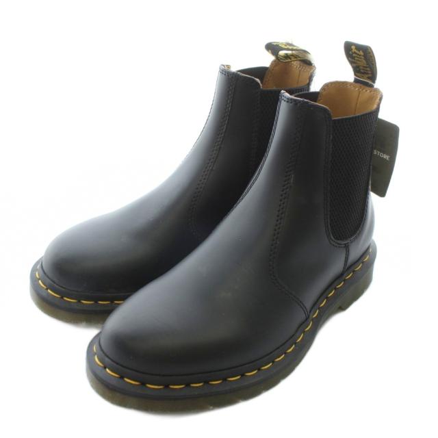 【中古】未使用品 DR.MARTENS 2976YS チェルシーブーツ ショートブーツ サイドゴア レザー UK5 24cm 黒