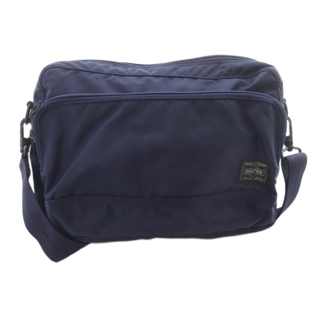 【中古】ポーター PORTER 吉田カバン ショルダーバッグ フラッシュ ロゴ 紺 ネイビー /SR ■GY18 メンズ