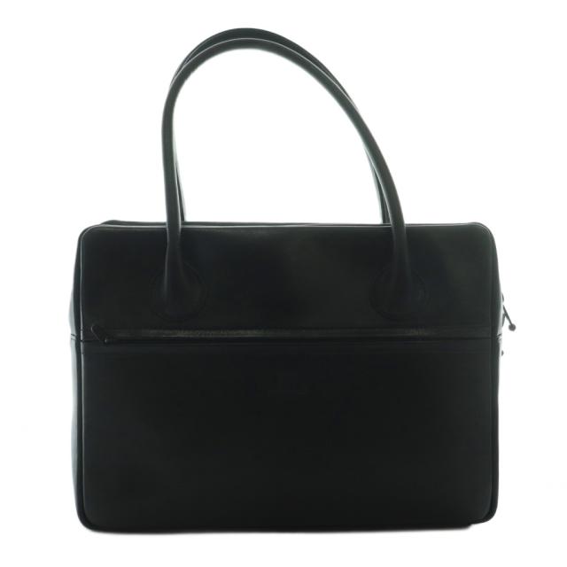 【中古】イッセイミヤケ ISSEY MIYAKE デザイン スタジオ im MIYAKE DESIGN STUDIO ハンドバッグ レザー 黒