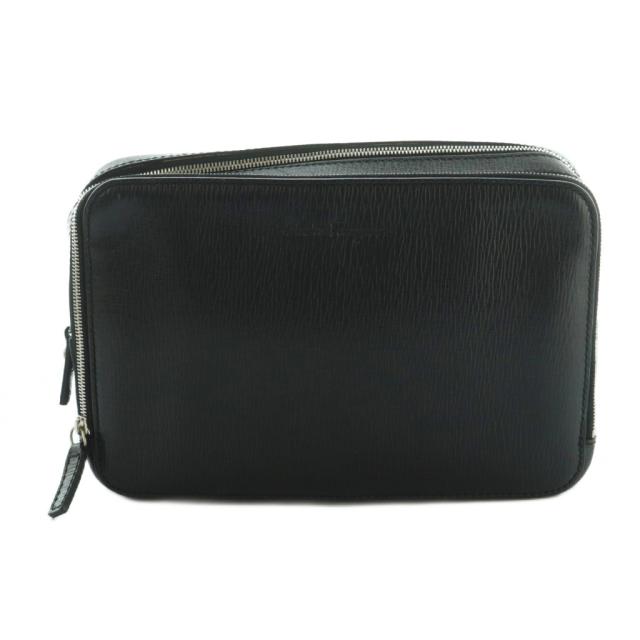 【中古】サルヴァトーレフェラガモ クラッチバッグ セカンドバッグ スクエア 黒 ブラック /MI ■GY18 メンズ