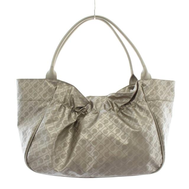 【中古】ゲラルディーニ GHERARDINI ソフティ ハンドバッグ トート ロゴ 総柄 ゴールド色 /XZ ■GY18 レディース