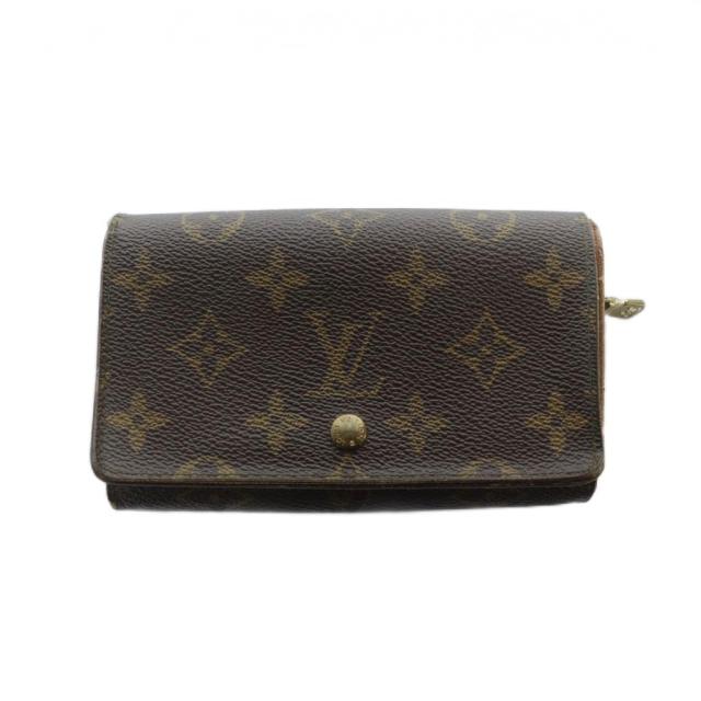 【中古】ルイヴィトン LOUIS VUITTON ポルトモネ ビエ トレゾール M61730 二つ折り財布 モノグラム ウォレット ロゴ