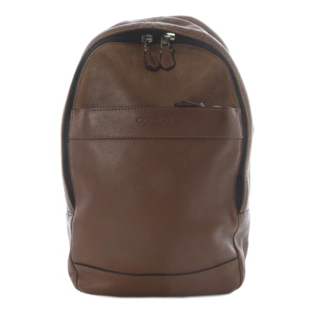 【中古】コーチ COACH ボディバッグ ショルダーバッグ ワンショルダー 斜め掛け レザー ブラウン F54770