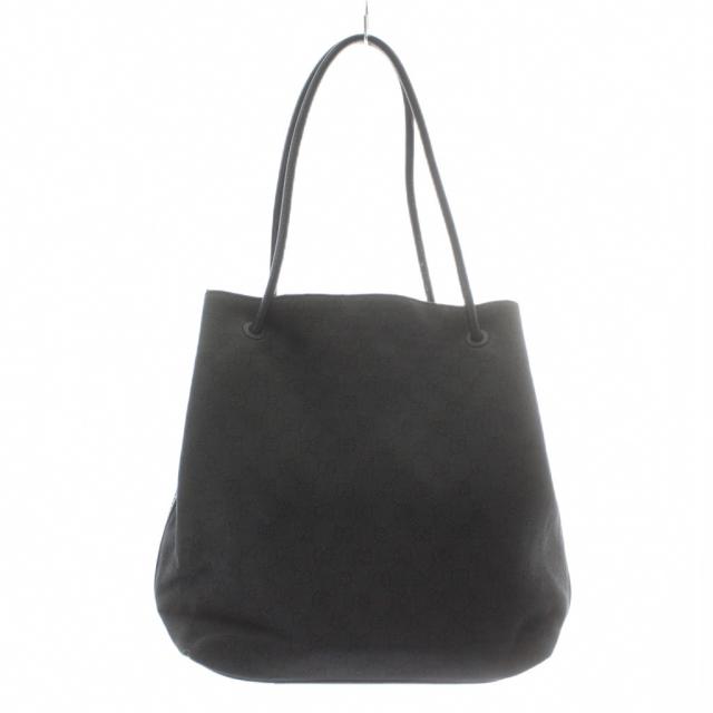 【中古】グッチ GUCCI トートバッグ ワンショルダー GGキャンバス レザー 総柄 黒 ブラック /XZ ■OH ■GY42