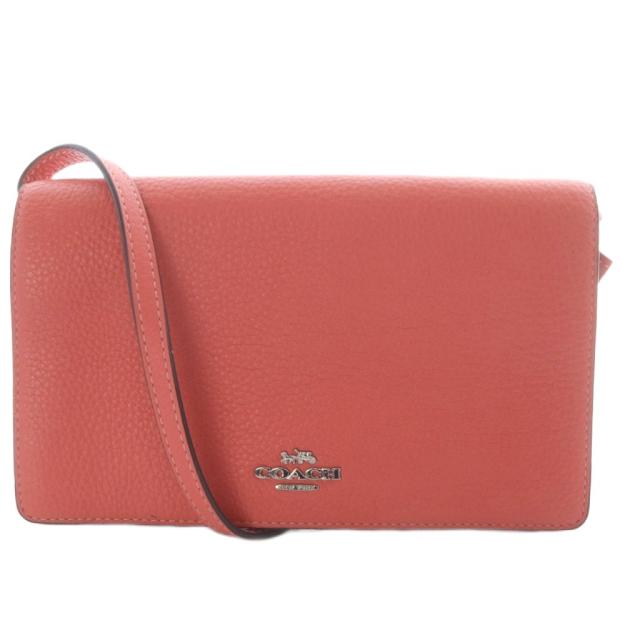 【中古】コーチ ウォレットバッグ ショルダーバッグ ワンショルダー 斜め掛け レザー ピンク F30256 /YO11 ■GY42