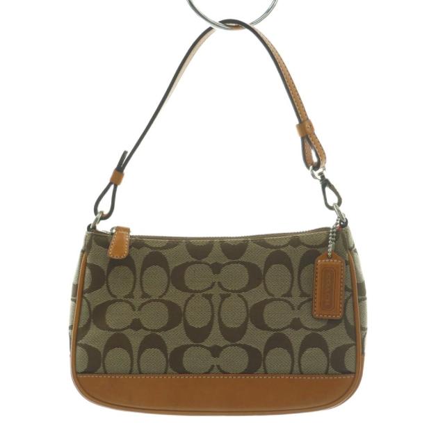 【中古】コーチ COACH ハンドバッグ ワンショルダー ミニ シグネチャー 茶 ブラウン 6094 /AQ ■OS ■GY18 レディース