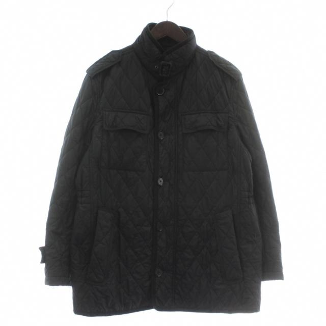 【中古】BURBERRY LONDON 中綿ジャケット アウター キルティング ハイネック 裏地ノバチェック M 黒