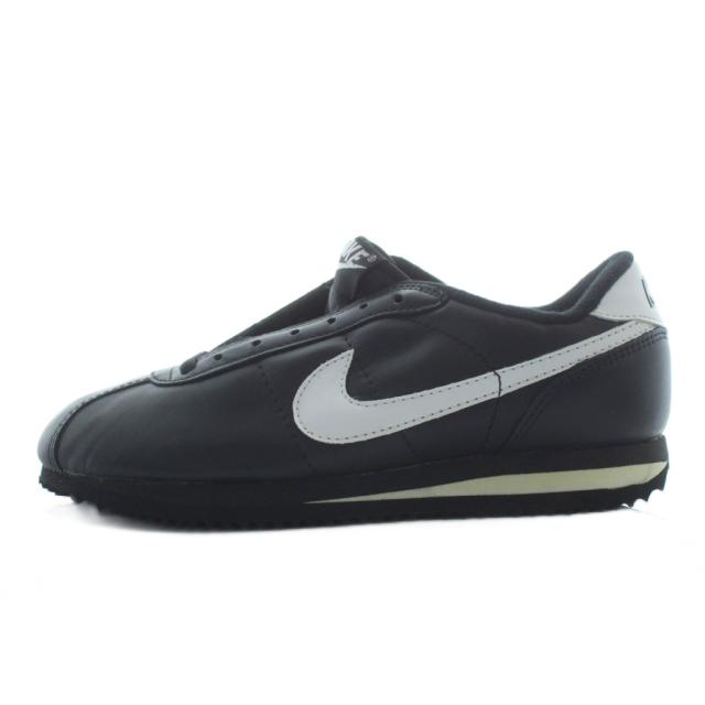 【中古】未使用品 ナイキ NIKE Cortez コルテッツ スニーカー シューズ レザー ナイロン US7 25cm 黒 ブラック