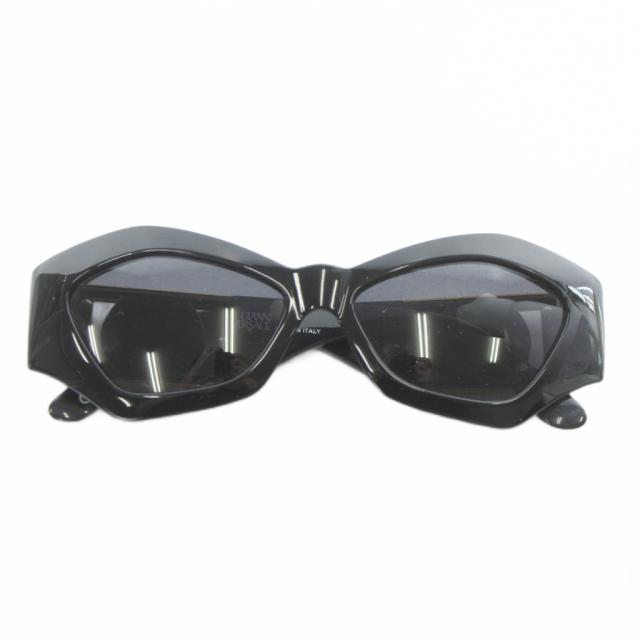 【中古】GIANNI VERSACE 眼鏡 サングラス セルフレーム キャットアイ カラーレンズ メデューサ 黒 421/B