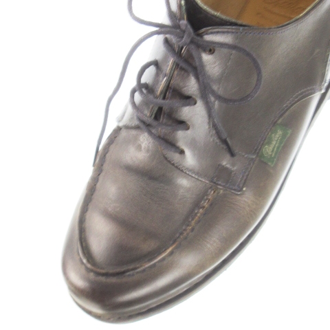 【中古】パラブーツ Paraboot シャンボード ローファー レースアップ モカシン ステッチ 外羽根 6 24.5cm 茶 ブラウン