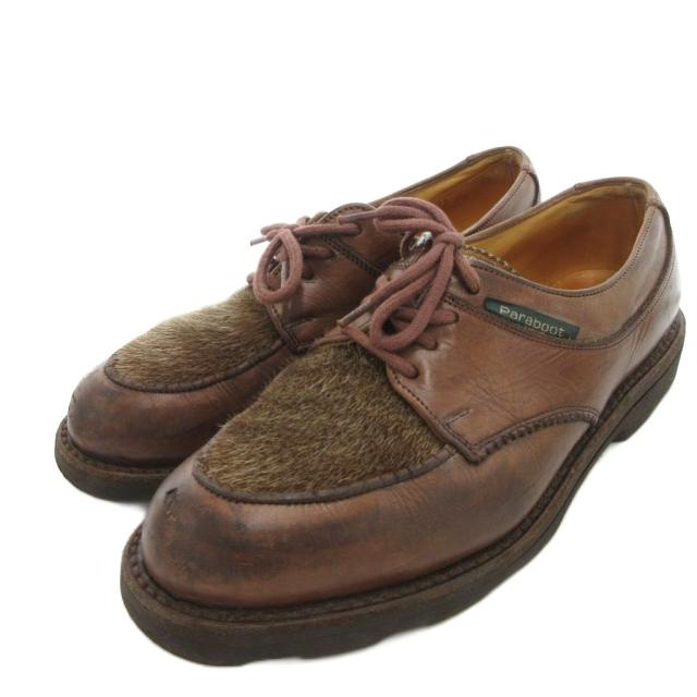 【中古】パラブーツ Paraboot ミカエルフォック チロリアンシューズ ハラコ 3.5 茶 /UO ■GY44 レディース