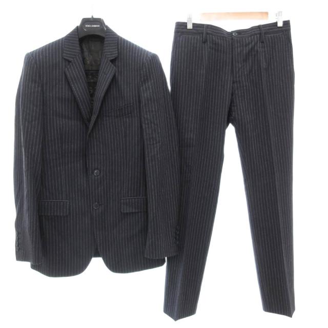 【中古】ドルチェ&ガッバーナ ヴィンテージ セットアップ スーツ ジャケット 総裏地 シングル パンツ ストライプ