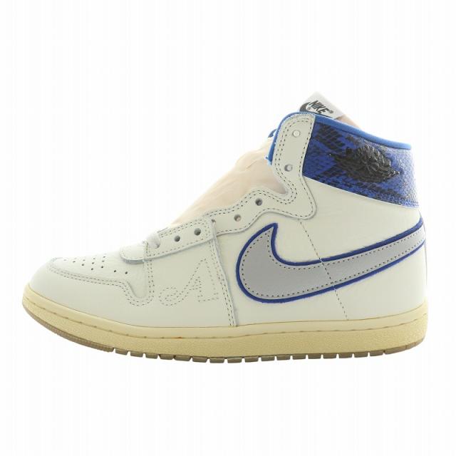 【中古】未使用品 NIKE × Awake NY Jordan Air Ship SP Game  スニーカー レザー US8 26cm 白 青 FN8675-104