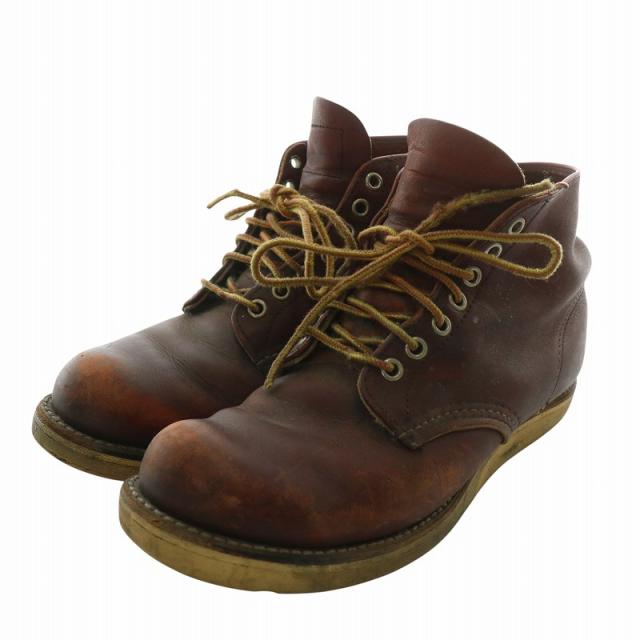 【中古】レッドウィング REDWING ヴィンテージ 犬タグ ブーツ レザー アイリッシュセッター レースアップ 6 24cm 茶色