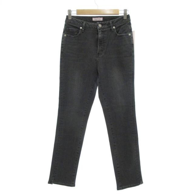 【中古】未使用品  マーリエルカセット 24年 カイハラデニム パンツ スリム ストレート ジーンズ 9 グレー系