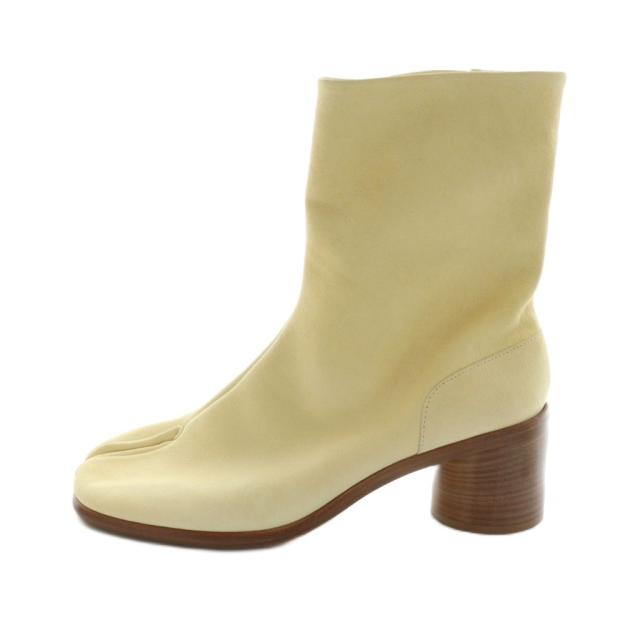 【中古】マルタンマルジェラ 22 Martin Margiela 22 Tabi タビ ショートブーツ レザー ロゴ チャンキーヒール 43