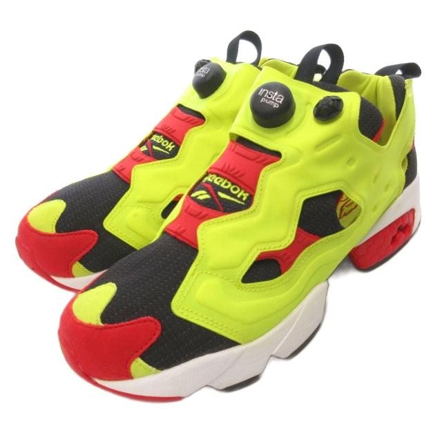 【中古】リーボック Reebok INSTAPUMP FURY 94 インスタポンプ フューリー 94 スニーカー シューズ 26.5 黄 イエロー