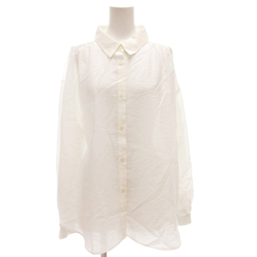 【中古】Her lip to ハーリップトゥ 美品 25SS シャツ ブラウス ボリュームスリーブ シアー長袖 F 白 ホワイト