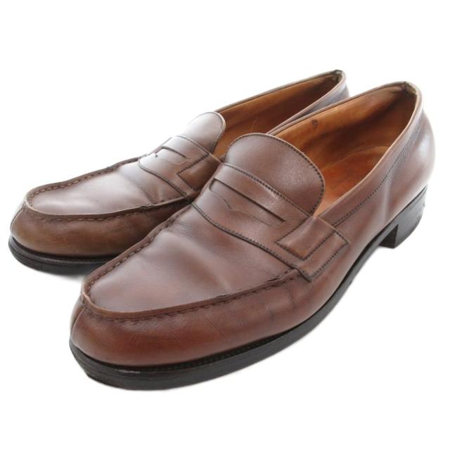 【中古】ジェイエムウエストン J.M.WESTON ローファー 4.5 シューズ レザー 本革 茶 ブラウン /AE ■GY30