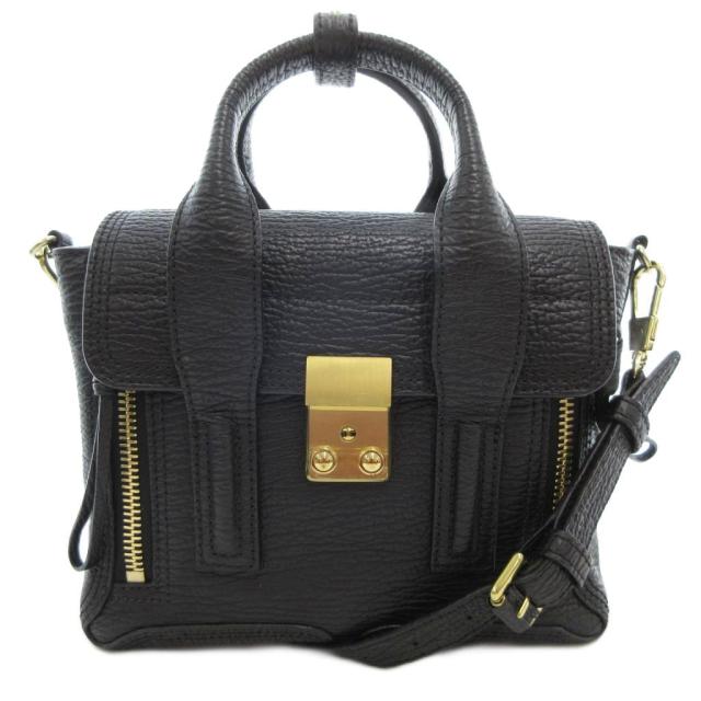 【中古】3.1 フィリップリム 3.1 phillip lim PASHLI MINI SATCHEL ハンドバッグ ショルダー 2WAY 黒 ブラック /AE