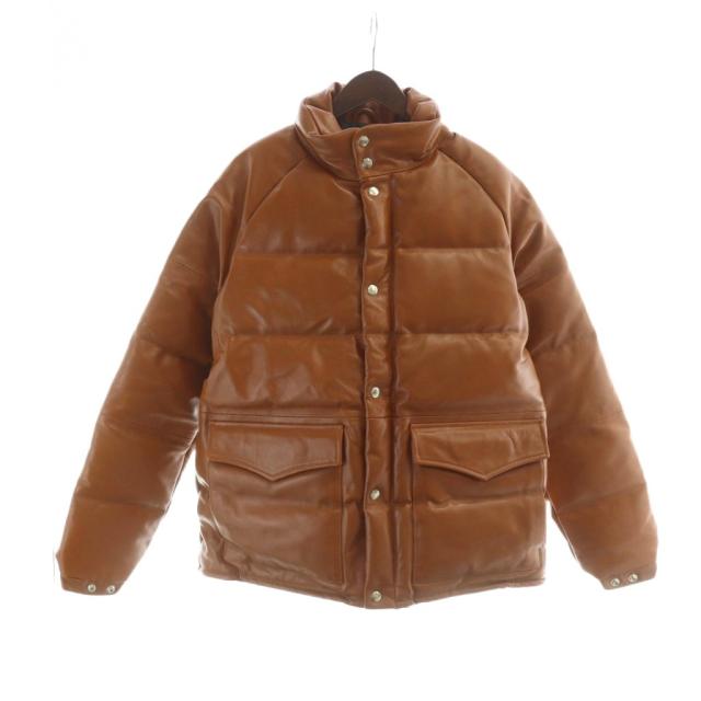 【中古】Curphey レザー ダウンジャケット シープスキン 3XL 茶 ブラウン ■GY18 /MQ メンズ