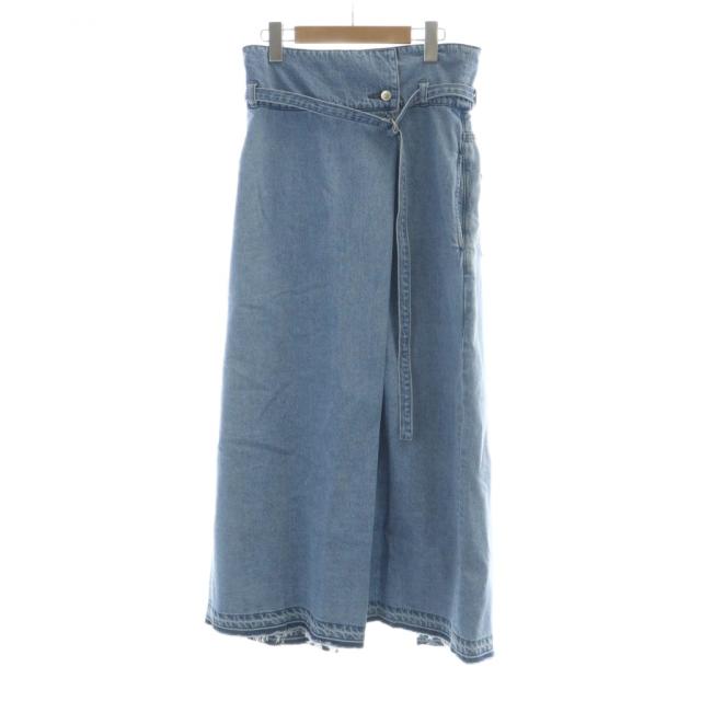 【中古】未使用品 08サーカス 08sircus DENIM PANTS RAP SKIRT D.BLUE ウォッシュドデニムパンツスカート タグ付き