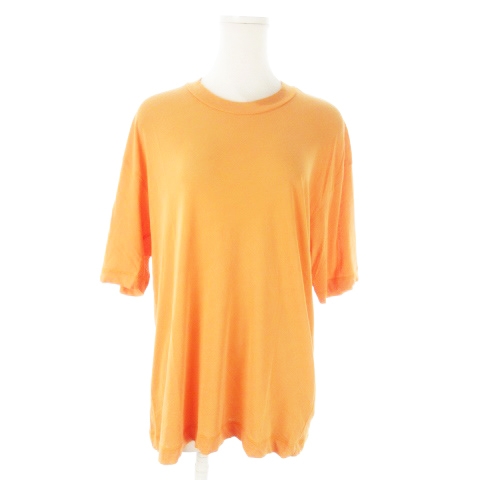 【中古】未使用品 チノ CINOH COSMORAMA BASIC T-SHIRT 半袖Tシャツ クルーネック シアー 38 M オレンジ