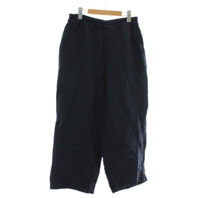 【中古】ワイズフォーリビング Y's for living パンツ スラックス 麻 リネン混 ワイド 紺 ネイビー /XZ ■GY35