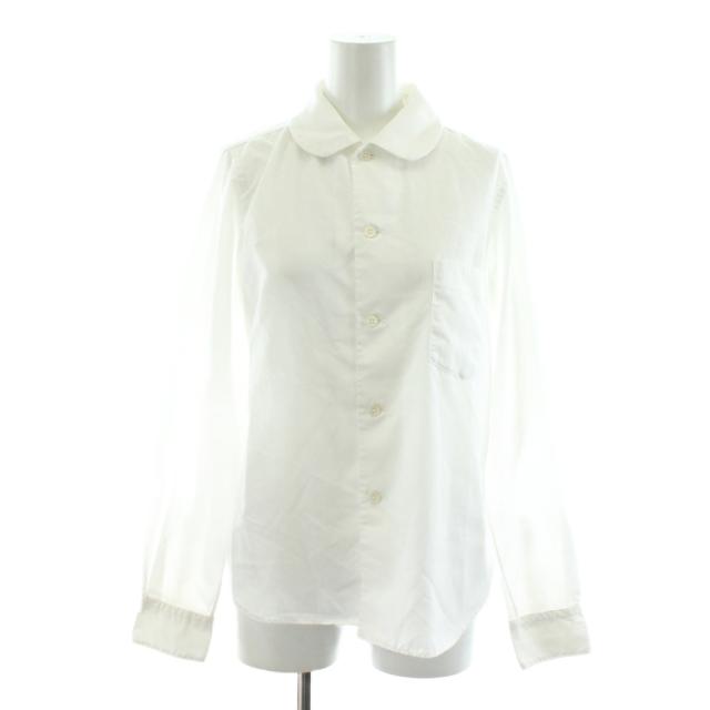 【中古】COMME des GARCONS COMME des GARCONS シャツ ブラウス 長袖 ラウンドカラー XS 白 ホワイト