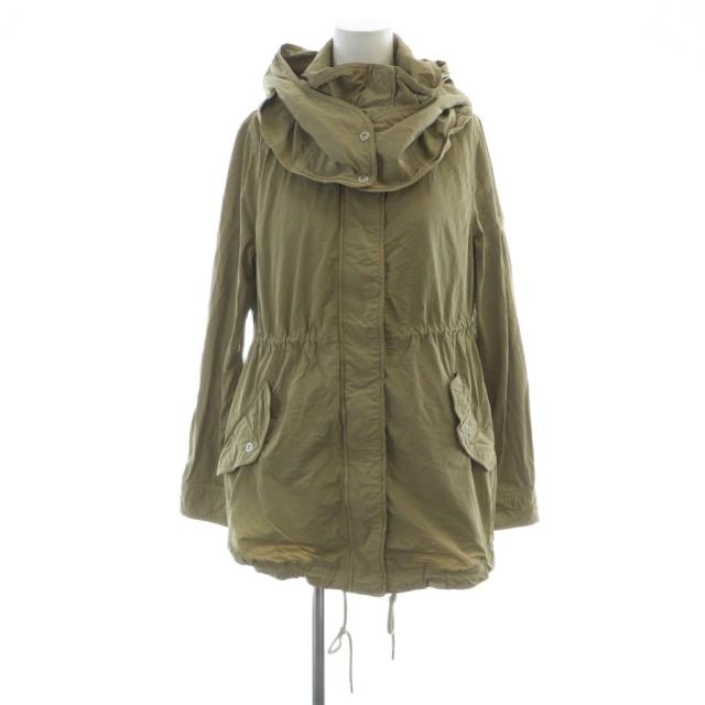 【中古】タトラス TATRAS クラウディア モッズコート 長袖 ミドル ロゴ フード 01 LTA14S4386 ベージュ ■GY35 /MQ