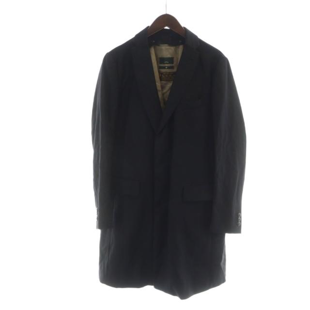 【中古】ナノユニバース ロロピアーナ スーパー130s チェスター コート ミドル ライナー付き 総裏地 44 黒