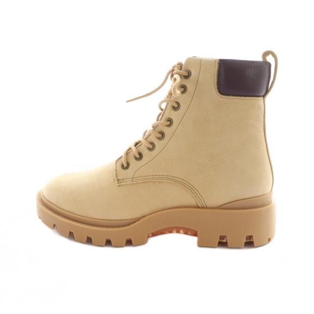 【中古】コーチ COACH シティソール ブーツ CITYSOLE BOOT ヌバックレザー レースアップ ロゴ ラウンドトゥ