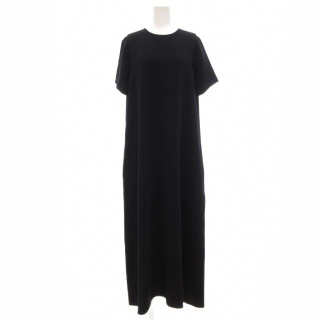 【中古】cainee 22SS Oversized maxi dress ワンピース 半袖 マキシ丈 F 紺 ネイビー 22A-C-001 /UO レディース