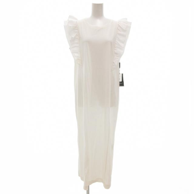 【中古】ダブルスタンダードクロージング ダブスタ タグ付き ラッフルスリーブ ワンピース ロング 38 白 /UO