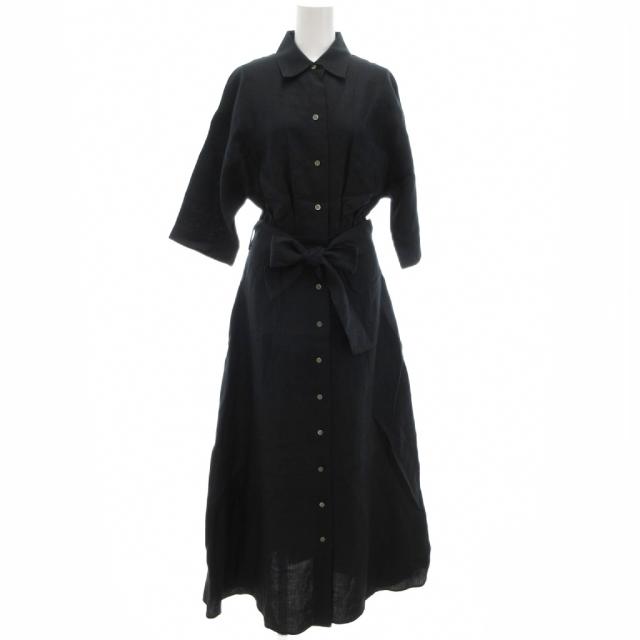 【中古】ガリャルダガランテ GALLARDAGALANTE 大草直子 コラボ 23SS 美品 リネンシャツワンピース ロング丈 0