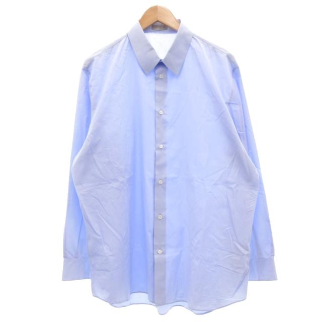 【中古】ディオールオム Dior HOMME コットン ポプリンシャツ 長袖 44 ライトブルー /UO メンズ