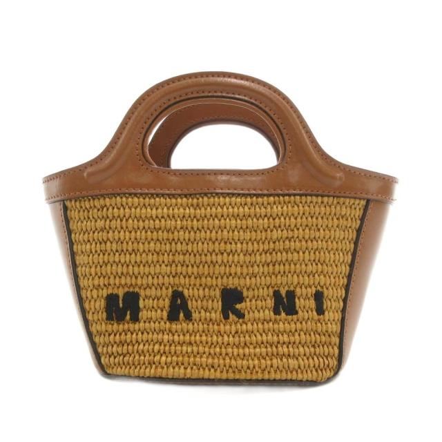 【中古】マルニ MARNI TROPICALIA BAG MICRO トロピカリア カゴバッグ ハンドバッグ ショルダー 2WAY シエナ