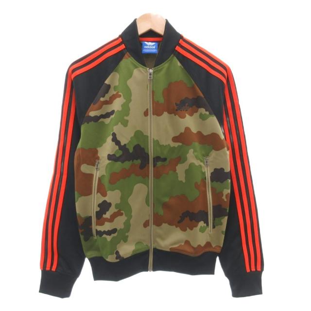 【中古】未使用品 アディダスオリジナルス adidas originals タグ付き トラックジャケット L ジップアップ 迷彩柄