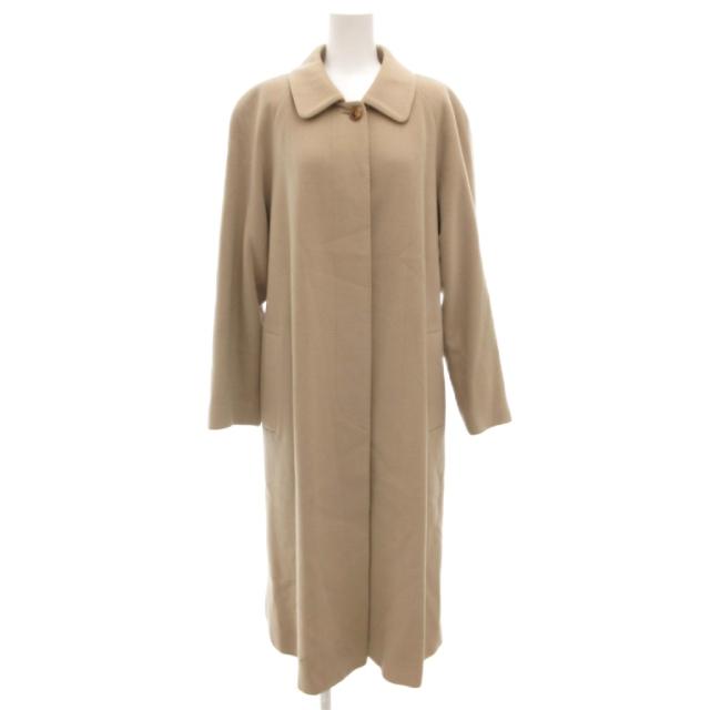 【中古】バーバリーズ Burberrys ヴィンテージ ステンカラーコート 9AR ロング カシミヤ 裏地ホース柄 ベージュ /GV
