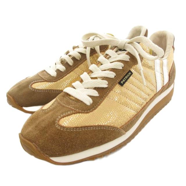【中古】パトリック PATRICK IGMARA スニーカー 42 26.5cm シューズ ローカット ゴールドカラー 527685 /AE メンズ