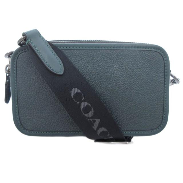 【中古】コーチ COACH ワイアット クロスボディ ショルダーバッグ 斜め掛け スクエア ペブルドレザー