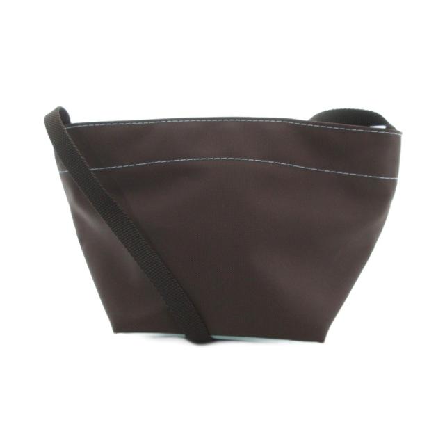 【中古】エルベシャプリエ Herve Chapelier ナイロン舟型ショルダーバッグ XS ブラウン ライトブルー系 1927N /UO