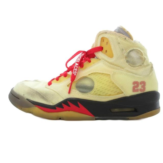 【中古】ナイキ NIKE OFF-WITHE AIR JORDAN 5 RETRO SAIL エアジョーダン スニーカー シューズ US9 中古】ナイキ NIKE OFF-WITHE AIR JORDAN 5 RETRO SAIL エアジョーダン