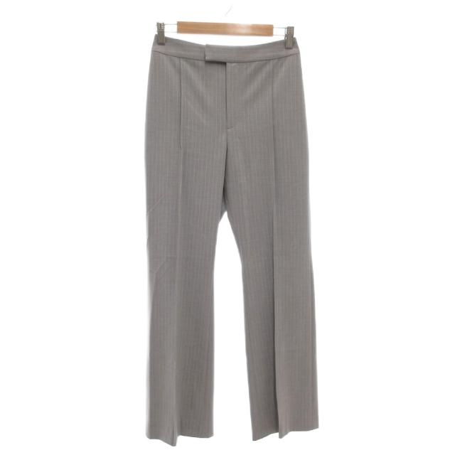 【中古】アディアム ADEAM 美品 パンツ スラックス 2 センタープレス ストライプ グレー /AE レディース